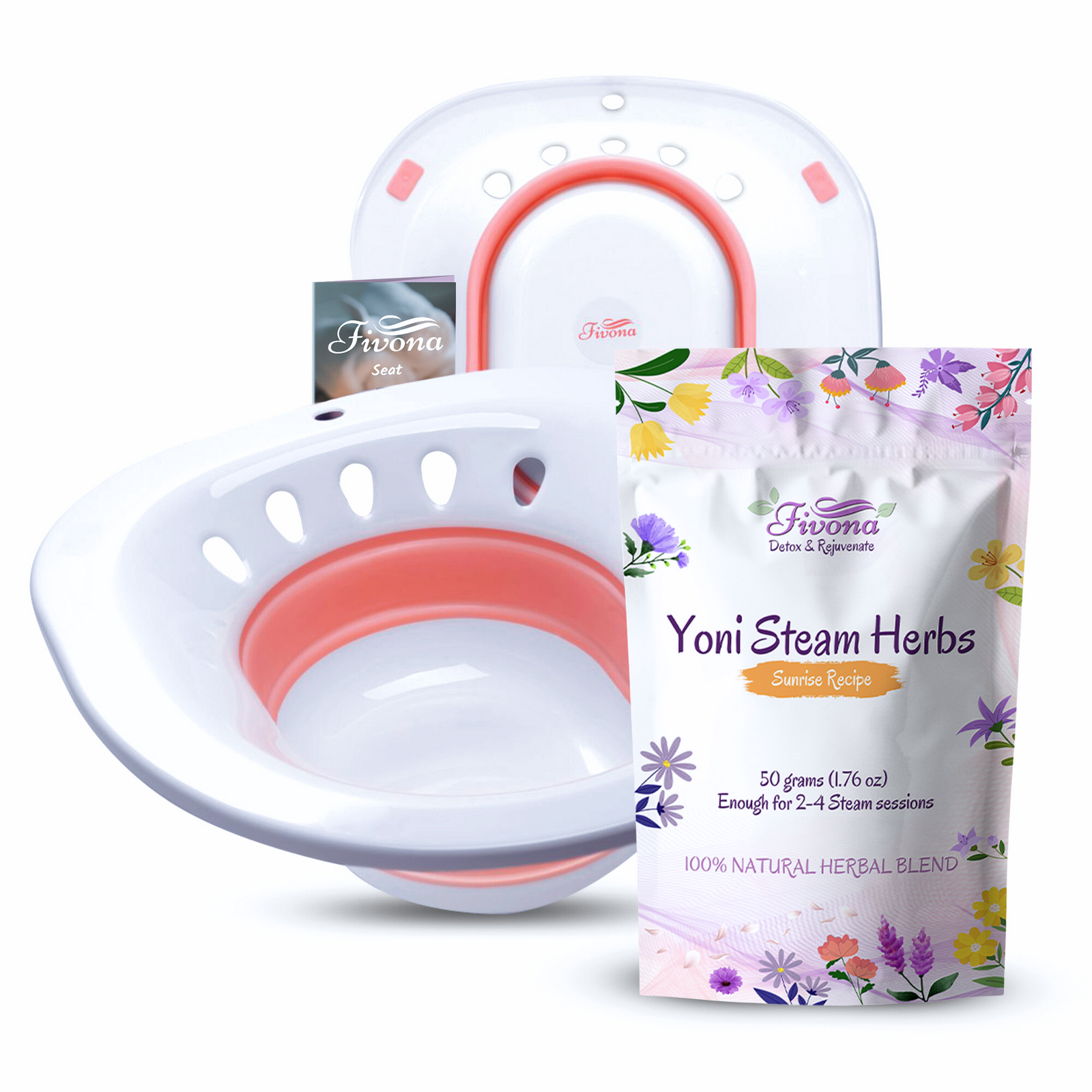 Yoni Steam Kit 2-in-1 Bundle of Foldable Seat with Seaming Herbs ...