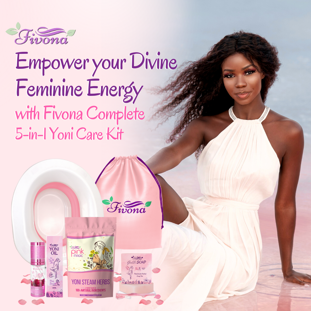 Fivona 5-in-1 Yoni Steam Kit - Seat, Herbs, Yoni Oil, Herbal Soap, Bag ...