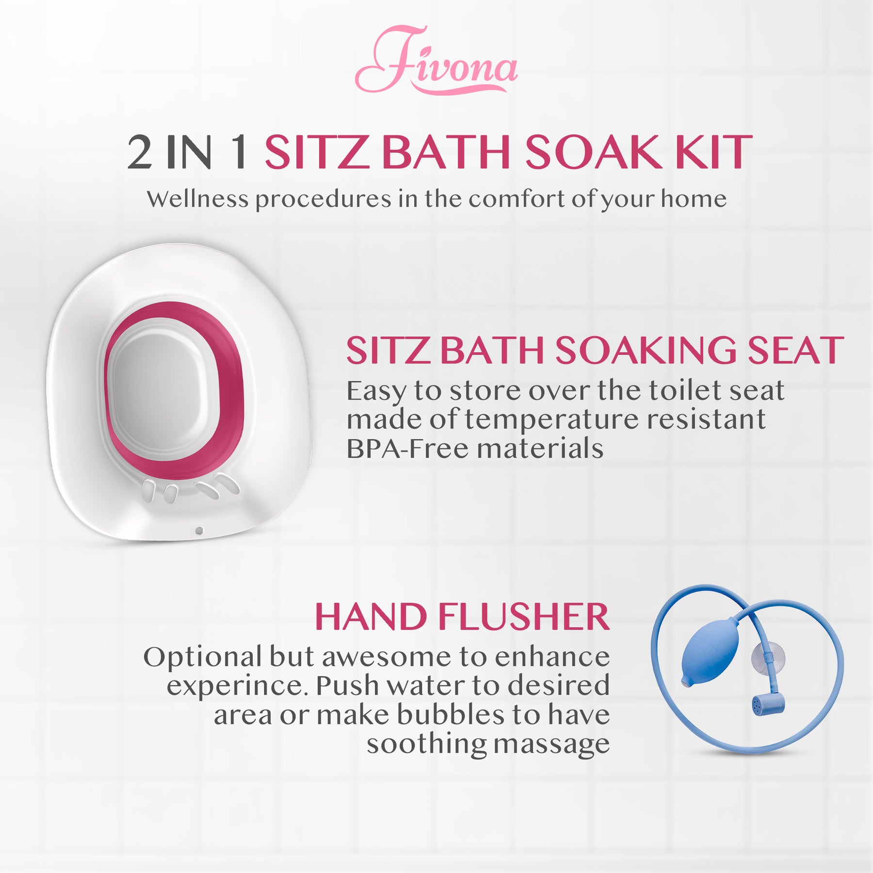 Yoni Steam & Sitz Bath Seat with Hand Flusher – Fivona.com