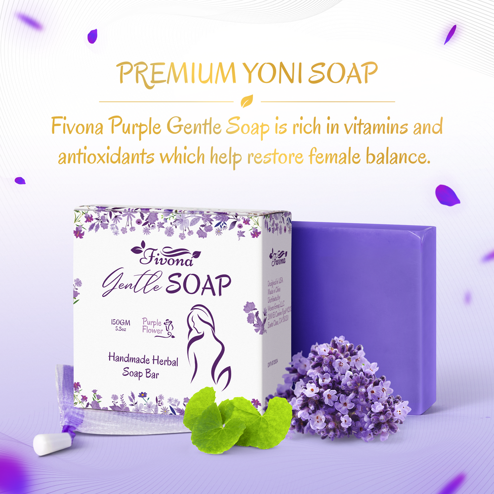 Fivona Purple Herbal Handmade Soap for Body and Feminine Intimate Wash ...
