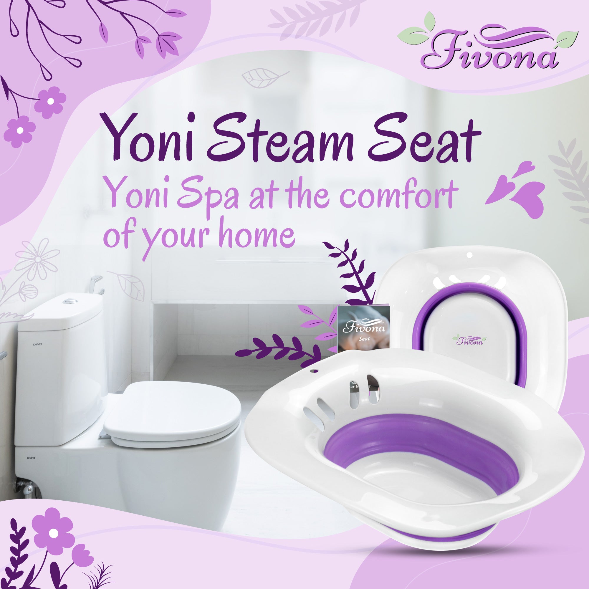 Fivona Over the Toilet Expandable Seat For Yoni Steaming and Soaking ...